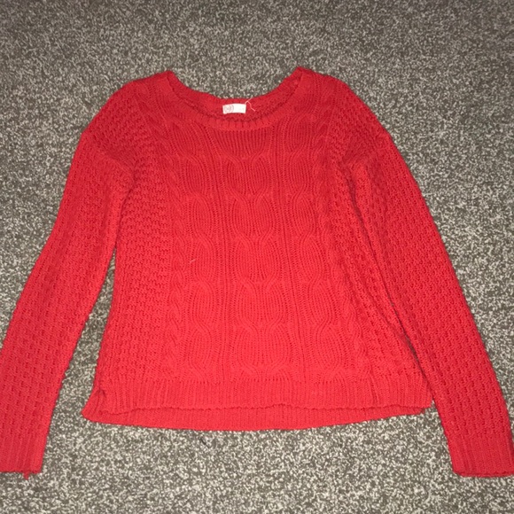 SO | Sweaters | So Red Cable Knit Sweater | Poshmark